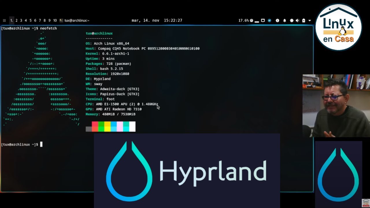 Arch Linux con Hyprland [nwg-shell] 🐧 - YouTube