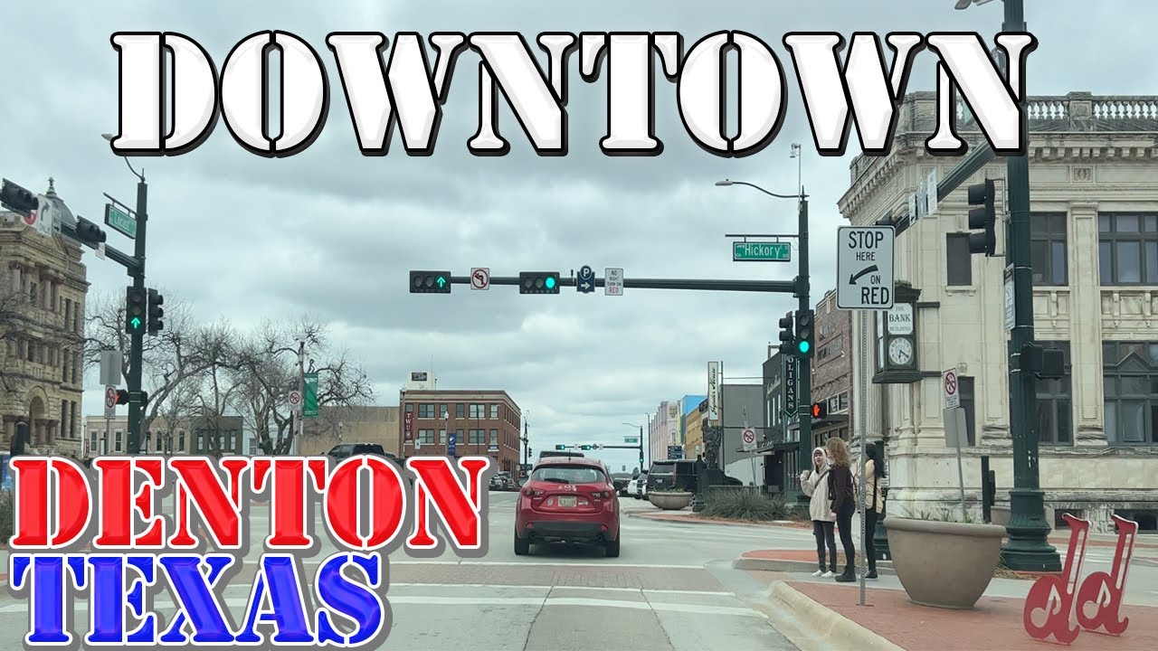 Denton - Texas - 4K Downtown Drive - YouTube
