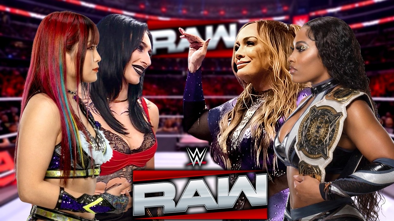 Full Match Rhea Ripley & Iyo Sky vs Nia Jax & Lash Legend | WWE RAW 28. ...