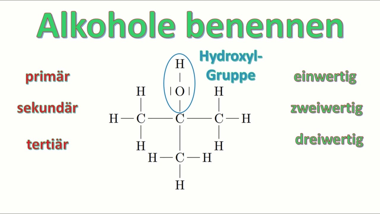Alkohole benennen | Wertigkeit vs. primär, sekundär und tertiär - YouTube