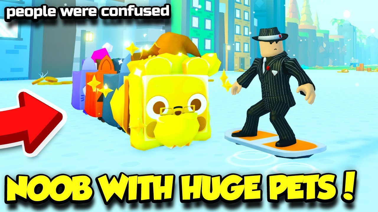 NOOB Has RAREST HUGE PETS In Pet Simulator X!! (Roblox) - YouTube