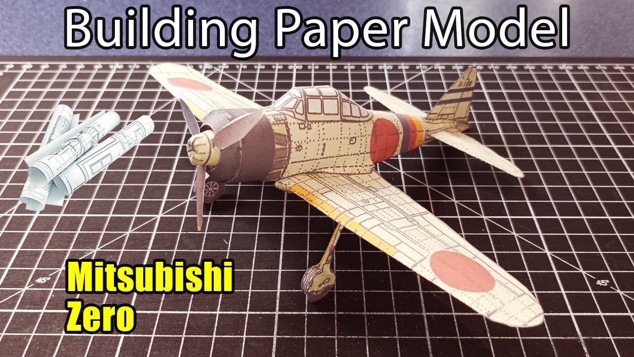Paper Model | Papercraft | Paper Mitsubishi Zero - YouTube