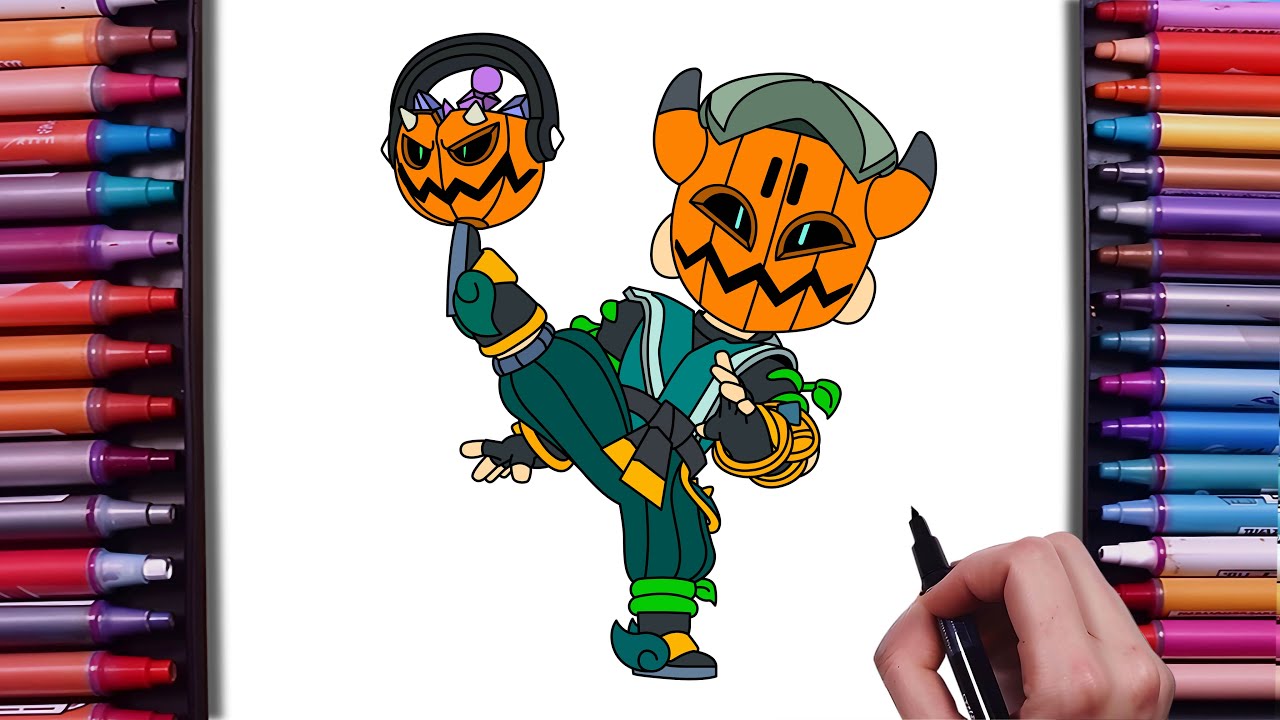 How to Draw KABOCHA FANG From Brawl Stars | Step by Step Drawing ...