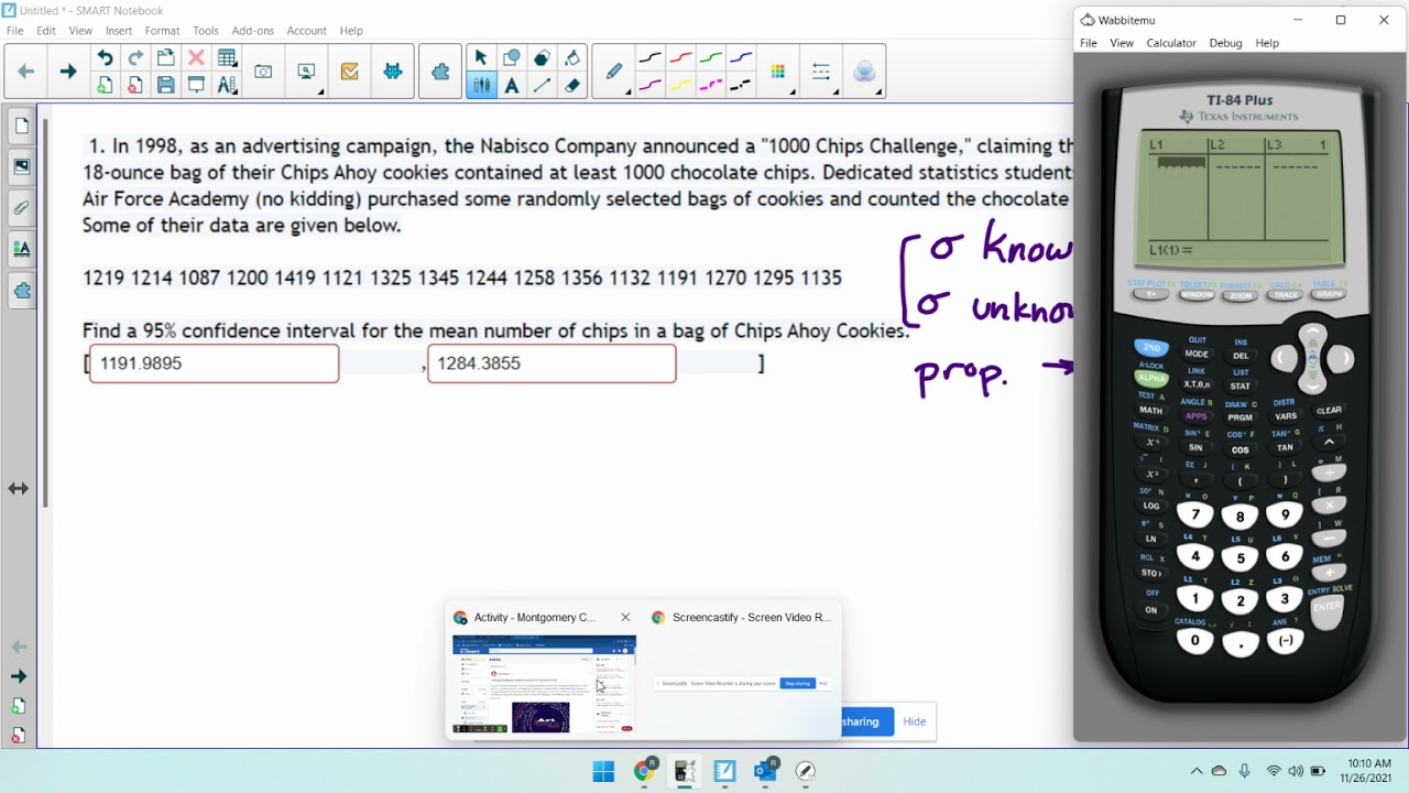 MAT130/131: Chapter 8 - Finding Confidence Intervals when Sigma Unknown ...