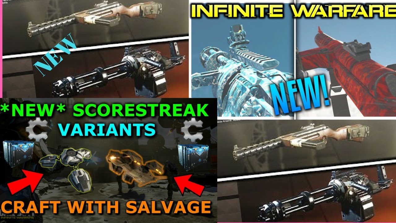 New Weapons and score streaks variants In Infinite warfare - YouTube