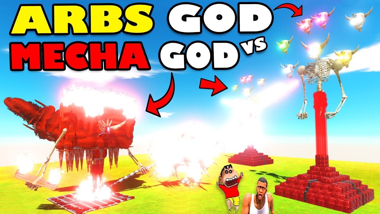 ARBS GOD vs MECHA GOD and ARBS GOD 2 | SHINCHAN and CHOP in ANIMAL ...