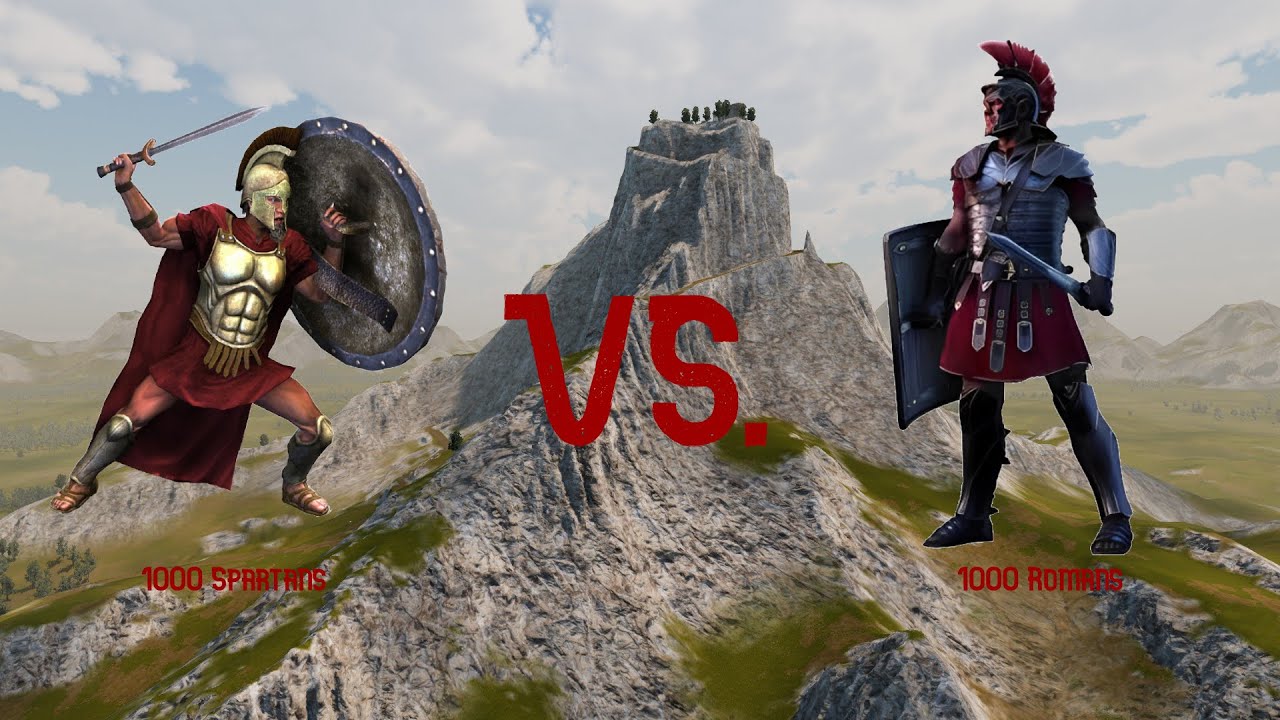 1000 Roman Soldiers vs. 1000 Spartans! - YouTube