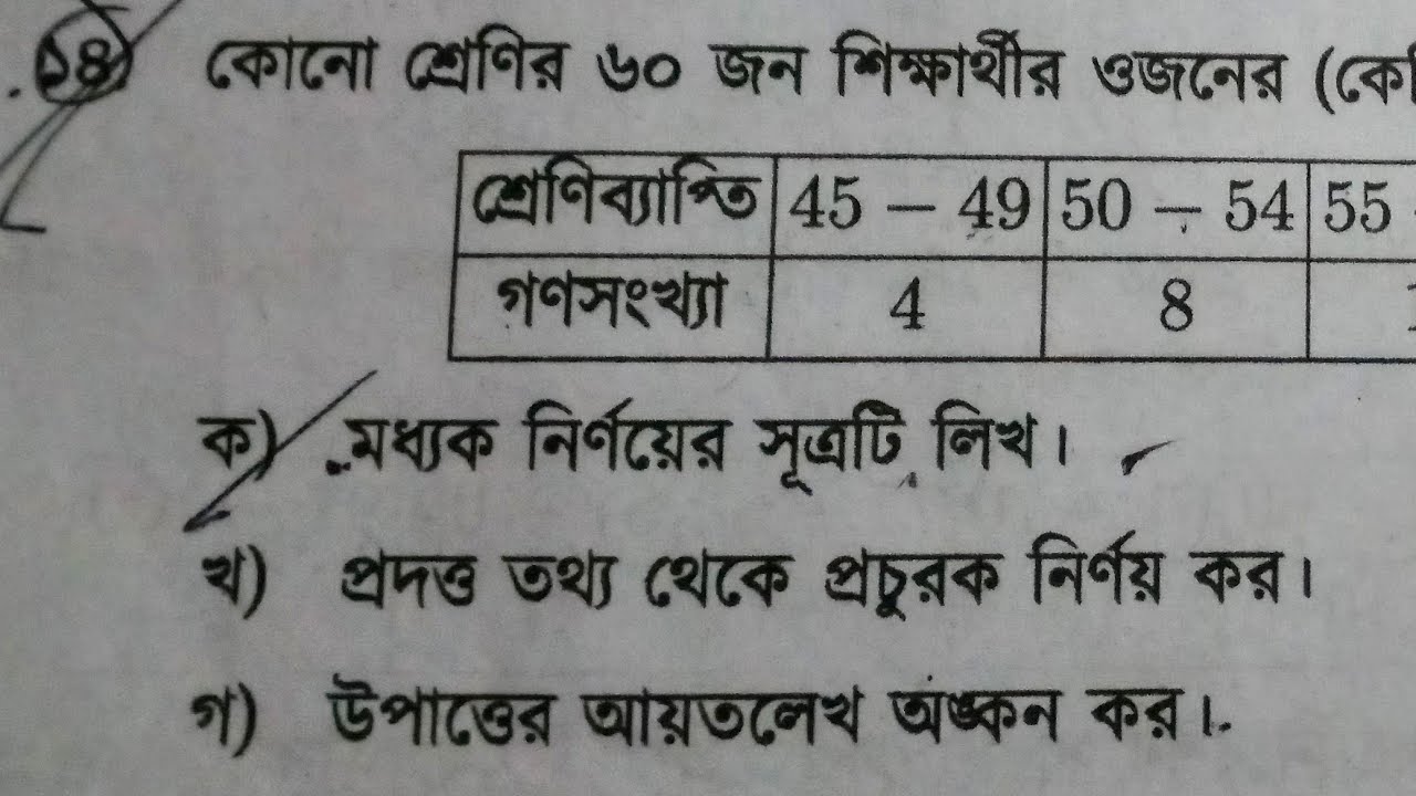নবম-দশম শ্রেণীর গণিত অনুশীলনী ১৭ এর ১৪ নং প্রশ্নের সমাধান। Chapter 17 ...