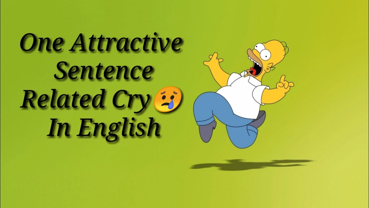 One attractive sentence related cry 😢 with picture English to Hindi ...