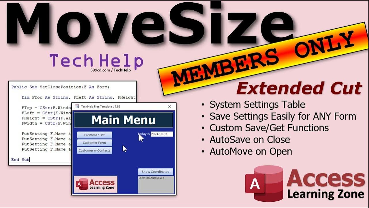 Controlling Opening Form Position MEMBERS ONLY EXTENDED CUT Save On Close, Load On Open ...