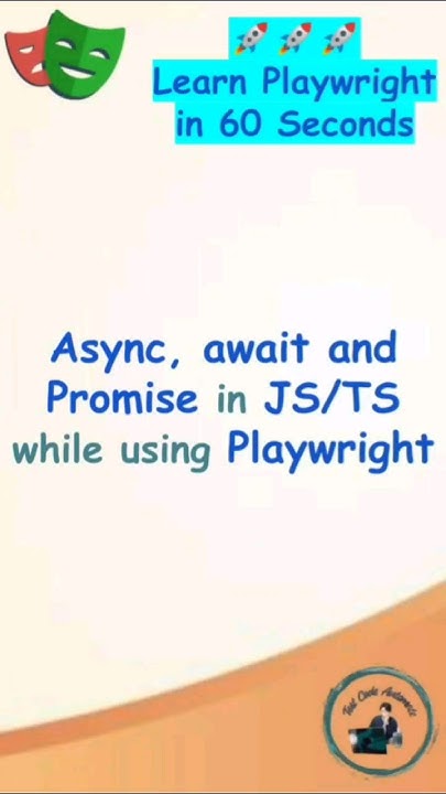 Playwright Tutorial | Async, Await and Promise in JS/TS while using Playwright - YouTube