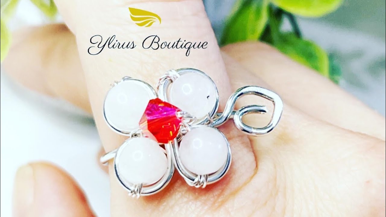 Como hacer anillos en forma de flor fácil y hermosos - YouTube