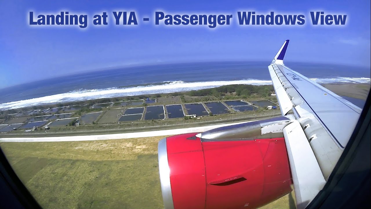 Window View / Passenger View. Batik Air A320 Landing di Yogyakarta ...