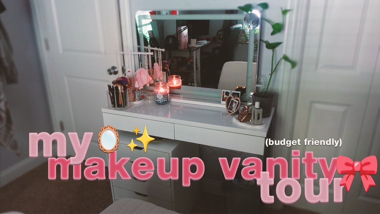 my makeup vanity tour ! 🪞🫧🎀🍓 | budget-friendly - YouTube