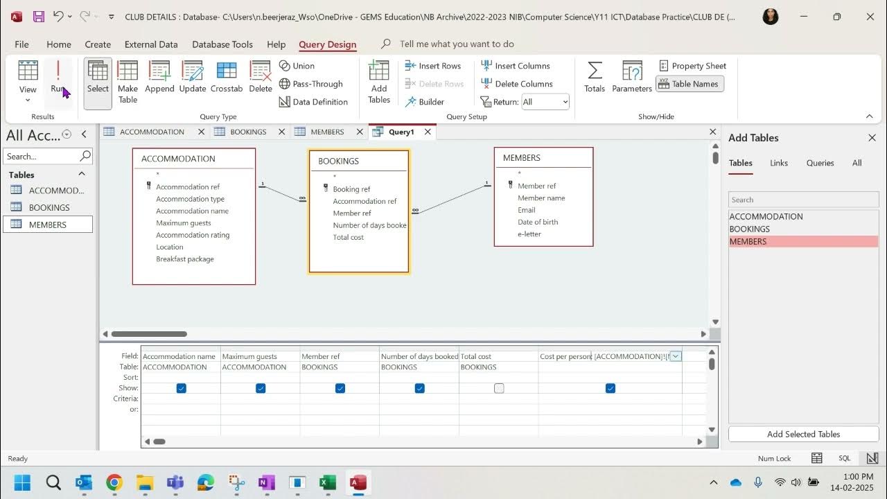 Microsoft Access - Databases - Calculated fields within a query - YouTube