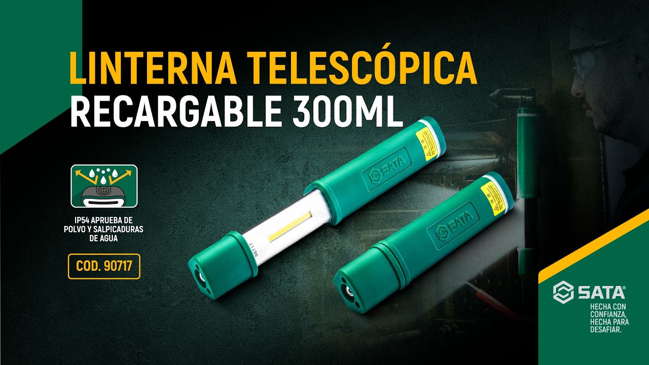 🔦 Linterna Telescópica Recargable y Durable con cargador 5V2A | SATA ...