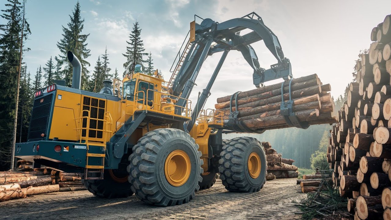 Fastest Chainsaw Cutting Tree Machines | Sawing Trees With Heavy ...