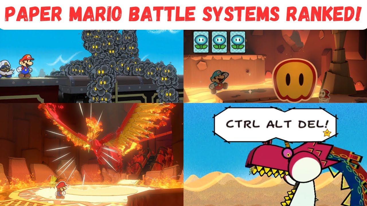 All Six Paper Mario Battle Systems RANKED! - YouTube