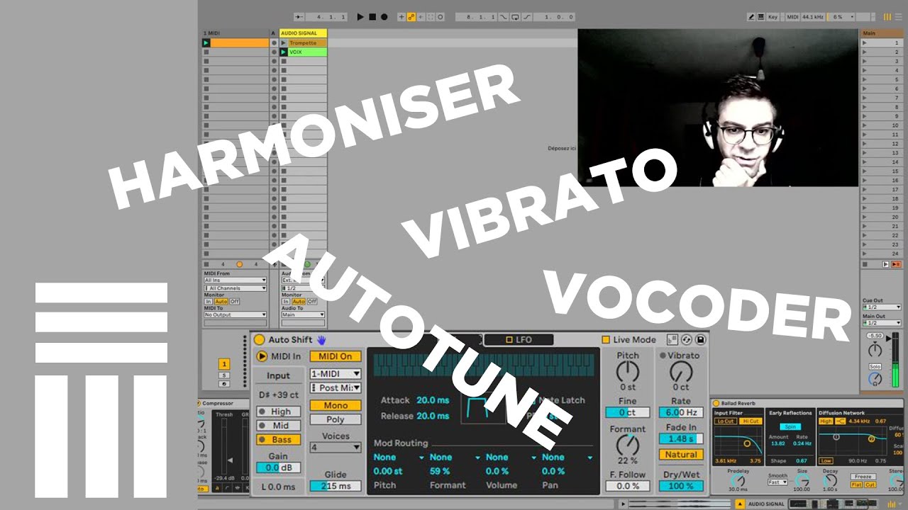 Que faire d'Auto Shift ? Autotune Harmoniser etc... Ableton live tuto - YouTube