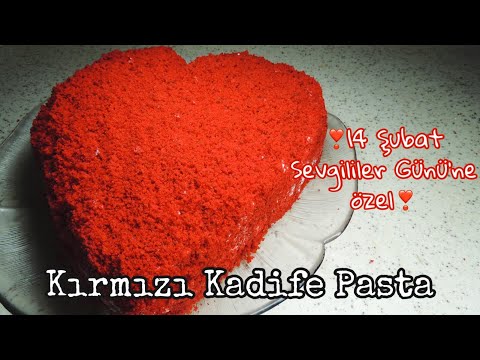 KIRMIZI KADİFE KEK İLE KALP PASTA #redvelvet #14şubat