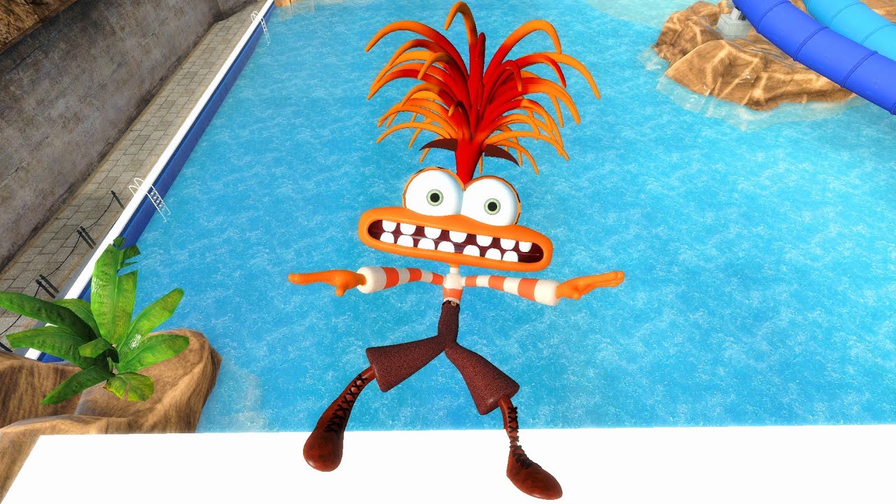 Inside Out Anxiety Ragdoll Jumps & Falls (GMOD) Episode 446 - YouTube