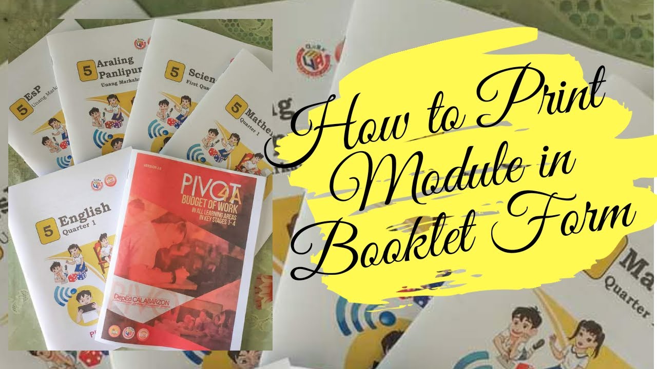 How to print module in booklet type | Teacher Kristinna - YouTube