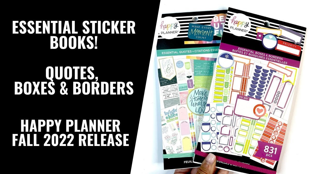 NEW MUST-HAVE STICKERS! ESSENTIAL QUOTES AND BOXES & BORDERS - YouTube