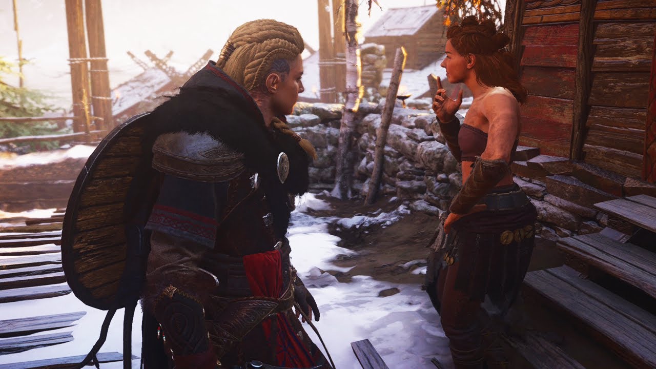 Assassin's Creed Valhalla - Helping Raid Loving Couple Scene - YouTube