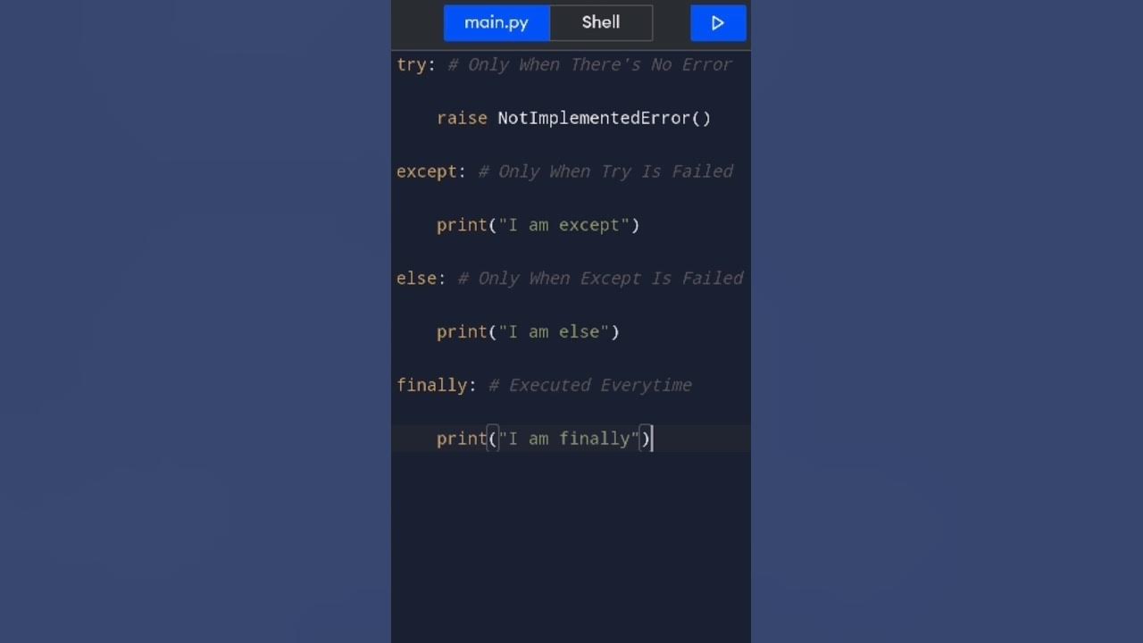 Pythons Exception Handling Explained In Only 39 Seconds Python Programming Coding Youtube