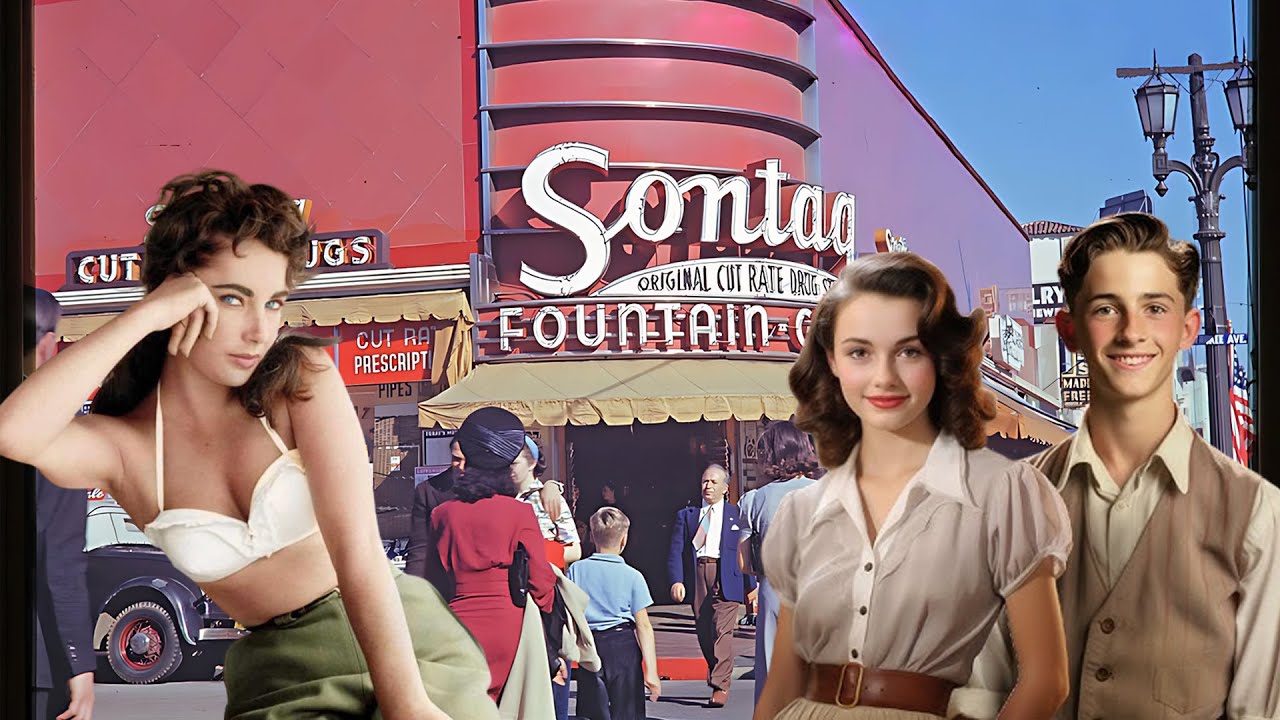 1940s to 1960s USA - Vintage color photographs capturing street scenes ...