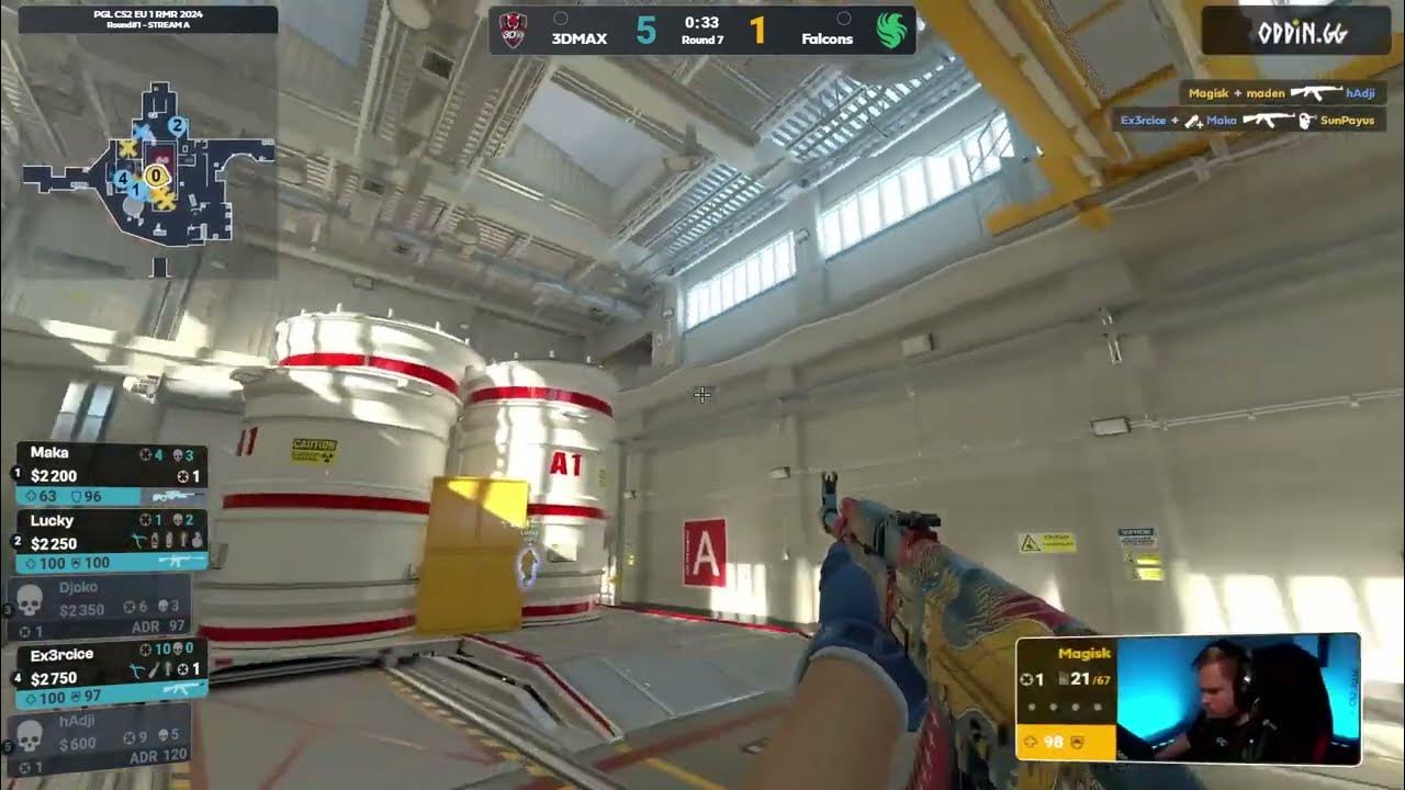 Magisk - 1vs3 clutch - 3DMAX vs. Falcons - PGL CS2 EU 1 RMR 2024 - YouTube