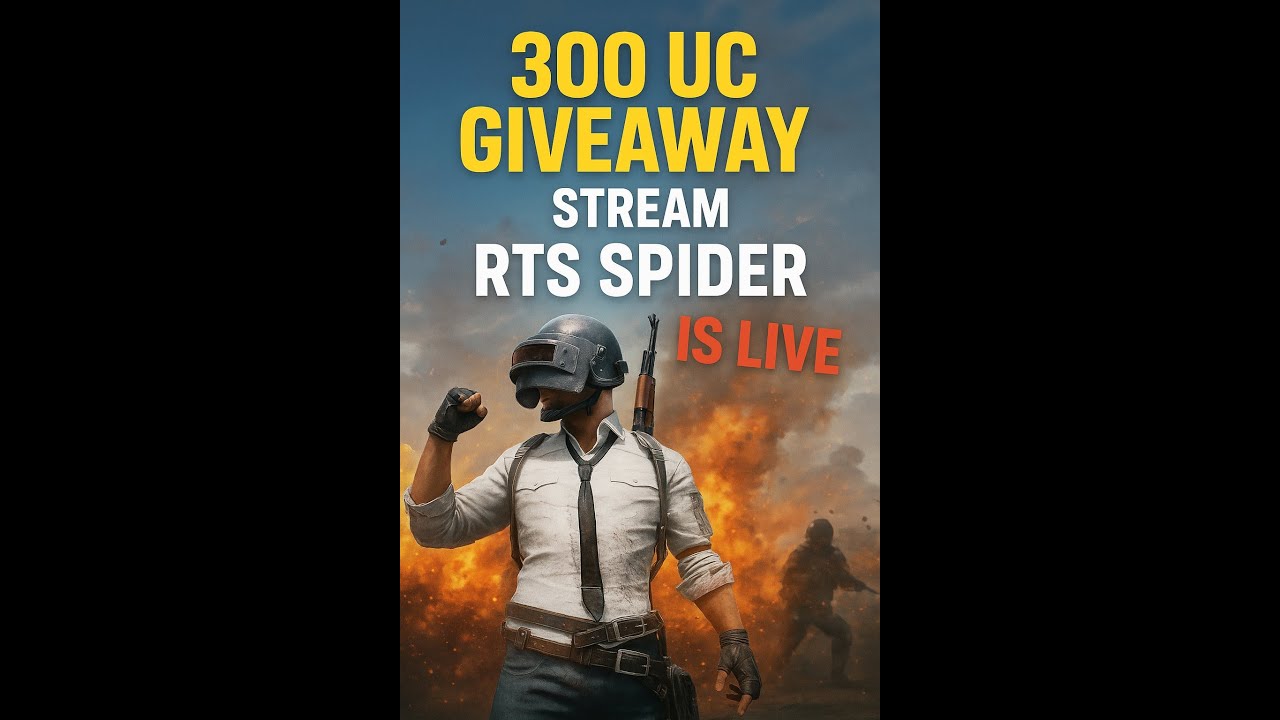 PUBG UC GIVEAWAY💎 | 300 UC FREE🎁| RTS SPIDER YT LIVE🔥FIGHTS + FUN # ...