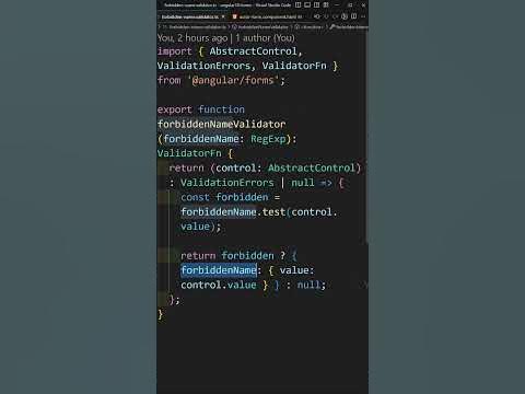 🚫 Forbidden Names & Custom Validators in Angular - Make Your Forms More Powerful! 🛠️ - YouTube