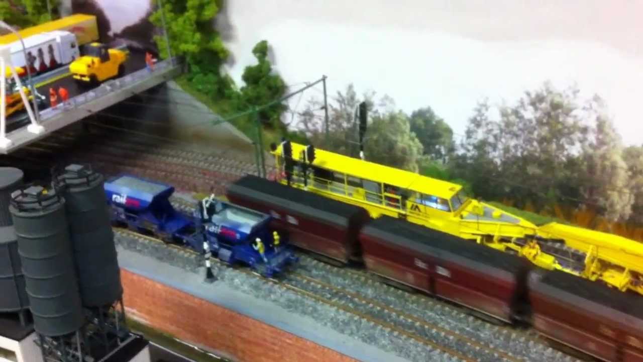 Modelspoor Rail 2013 Expo Houten - Werktrein in actie - YouTube