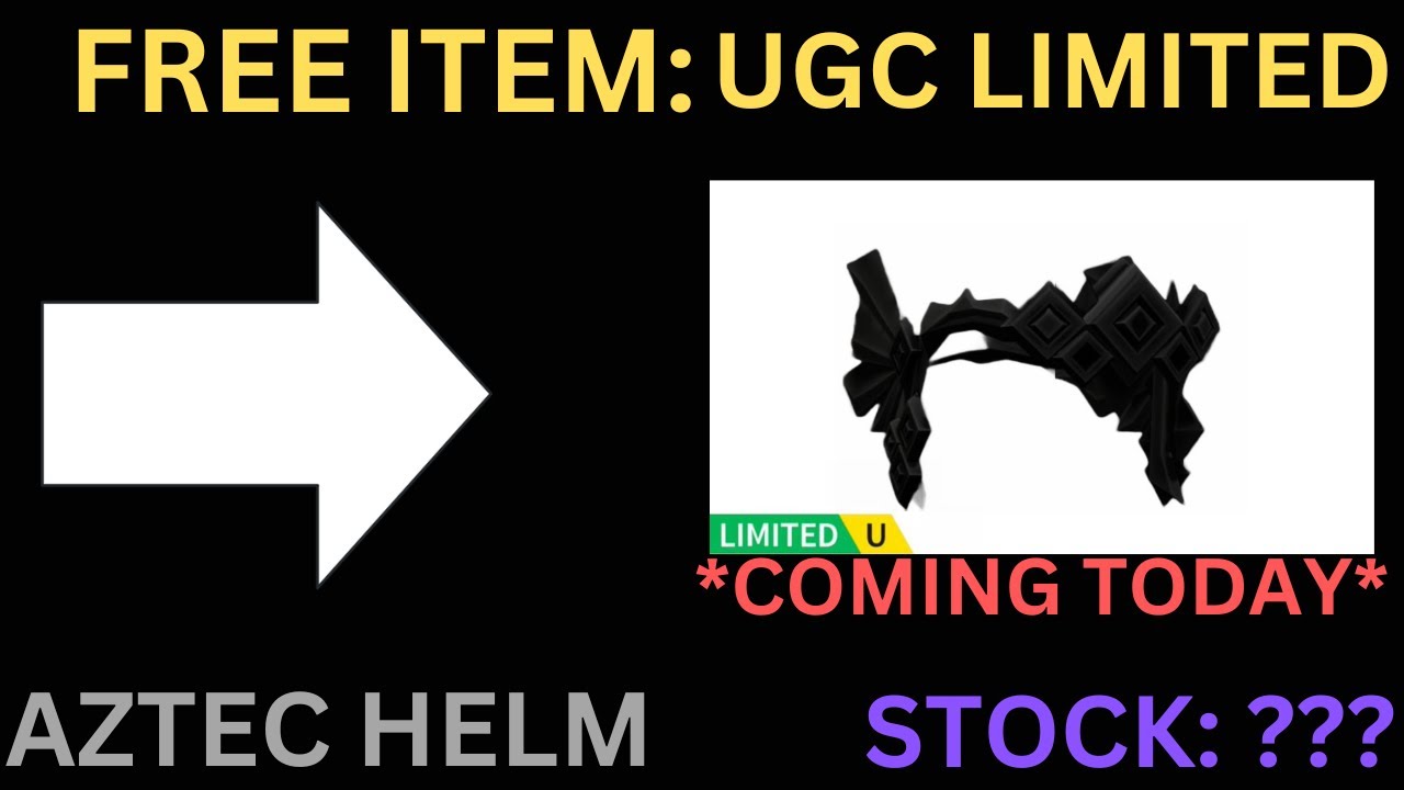 [FREE UGC LIMITED] HOW TO GET Aztec Helm IN ROBLOX. [??? STOCK] [FREE ...