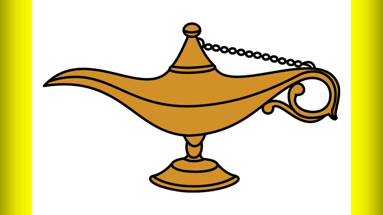 How To Draw Aladdin lamp - YouTube