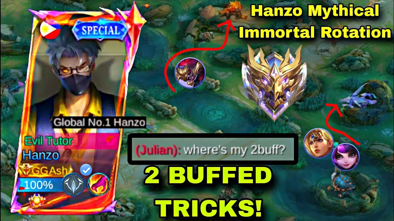 HANZO MYTHICAL IMMORTAL PERFECT ROTATION AND BEST BUILD 2024! - YouTube