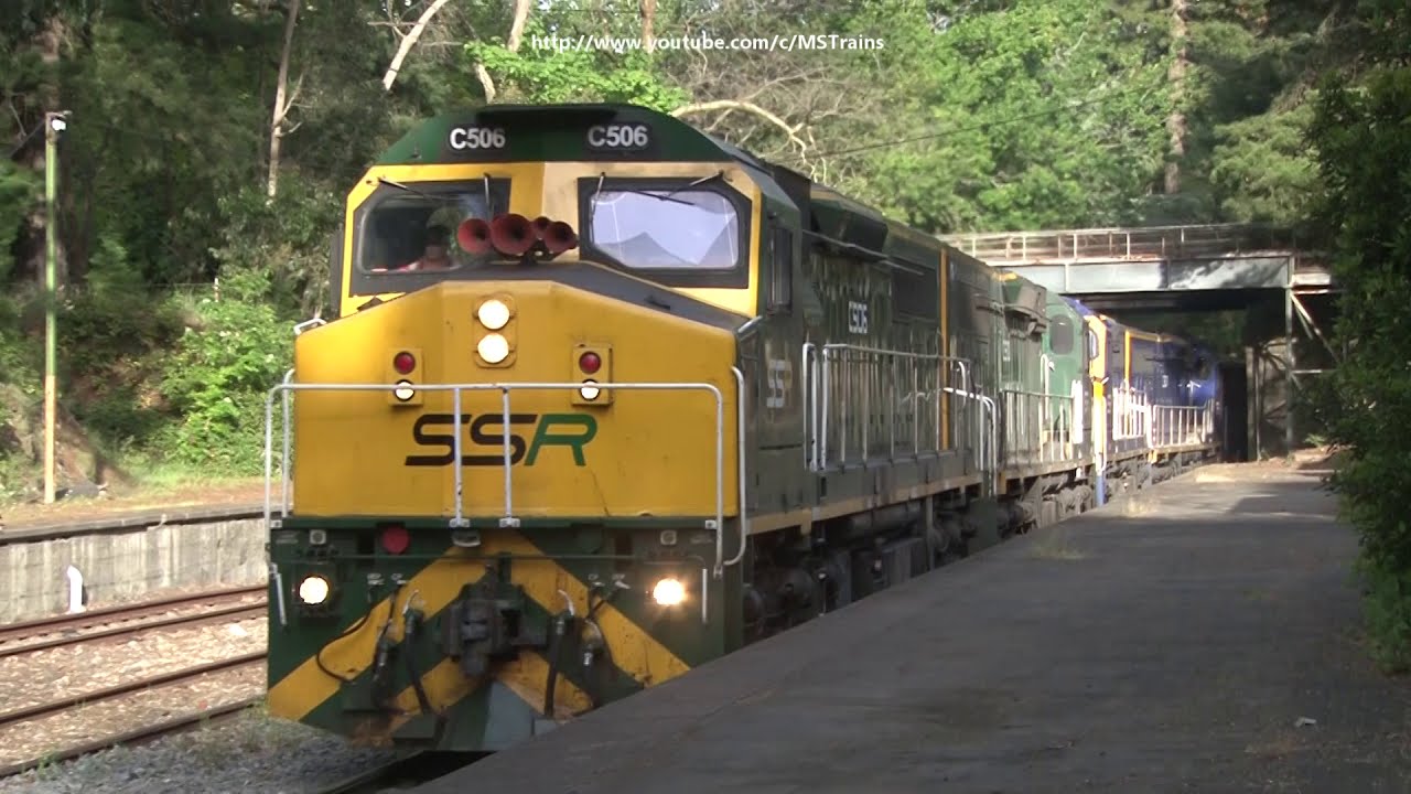 Quad C Classes on SSR Grain Train in the Adelaide Hills - YouTube
