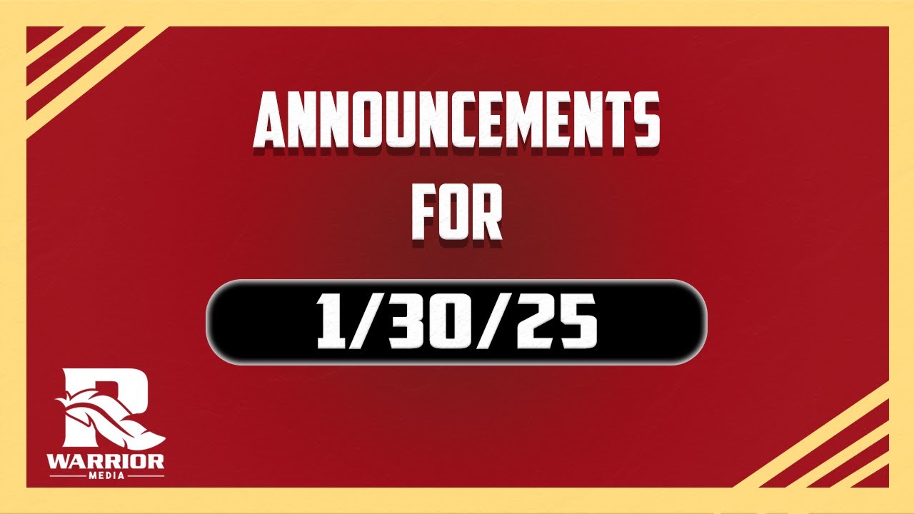 Announcements January - YouTube