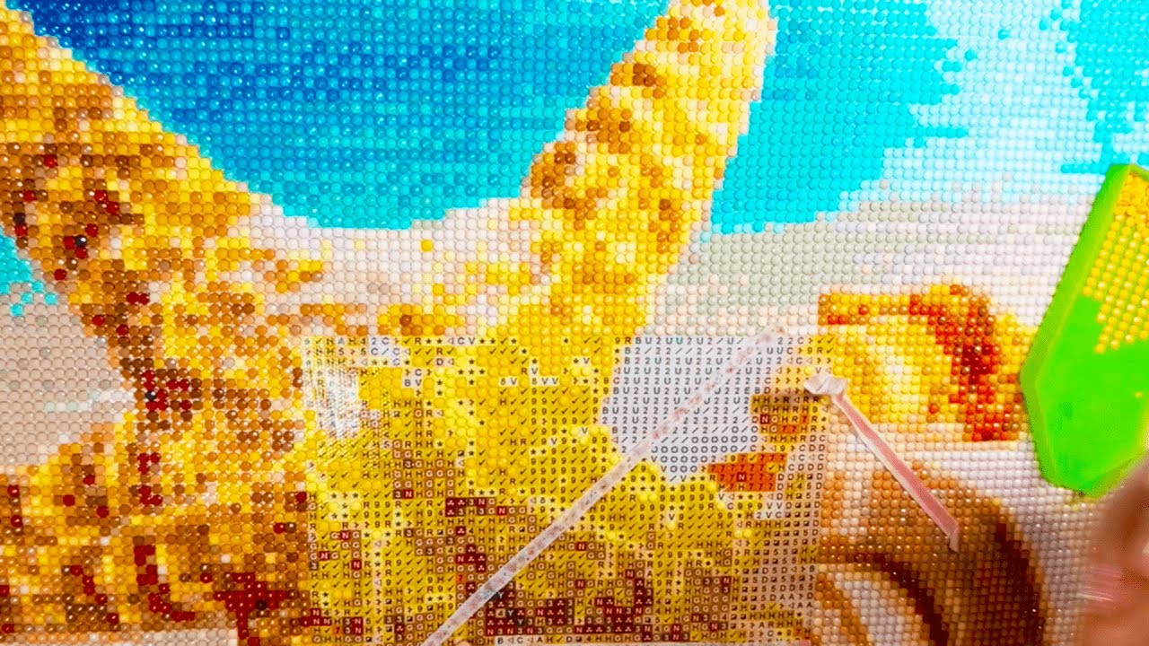 Tropical seaside painting with seashells (part 7) | Diamond Art - YouTube