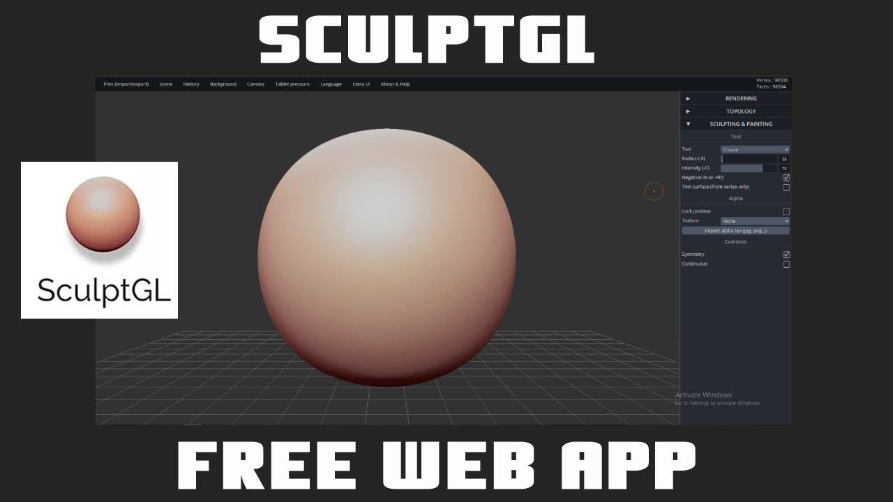 SculptGL Free Sculpt Web App - YouTube