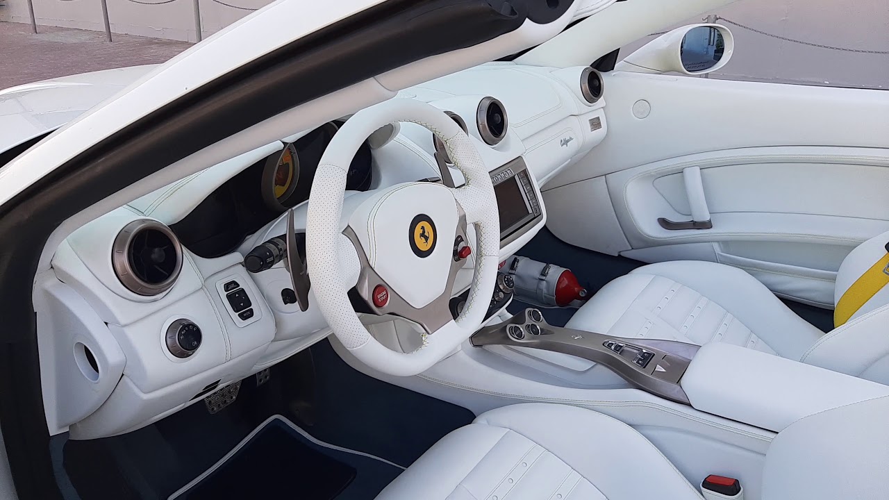 CUSTOM FERRARI LEATHER INTERIOR DUBAI - CARSEAT - YouTube
