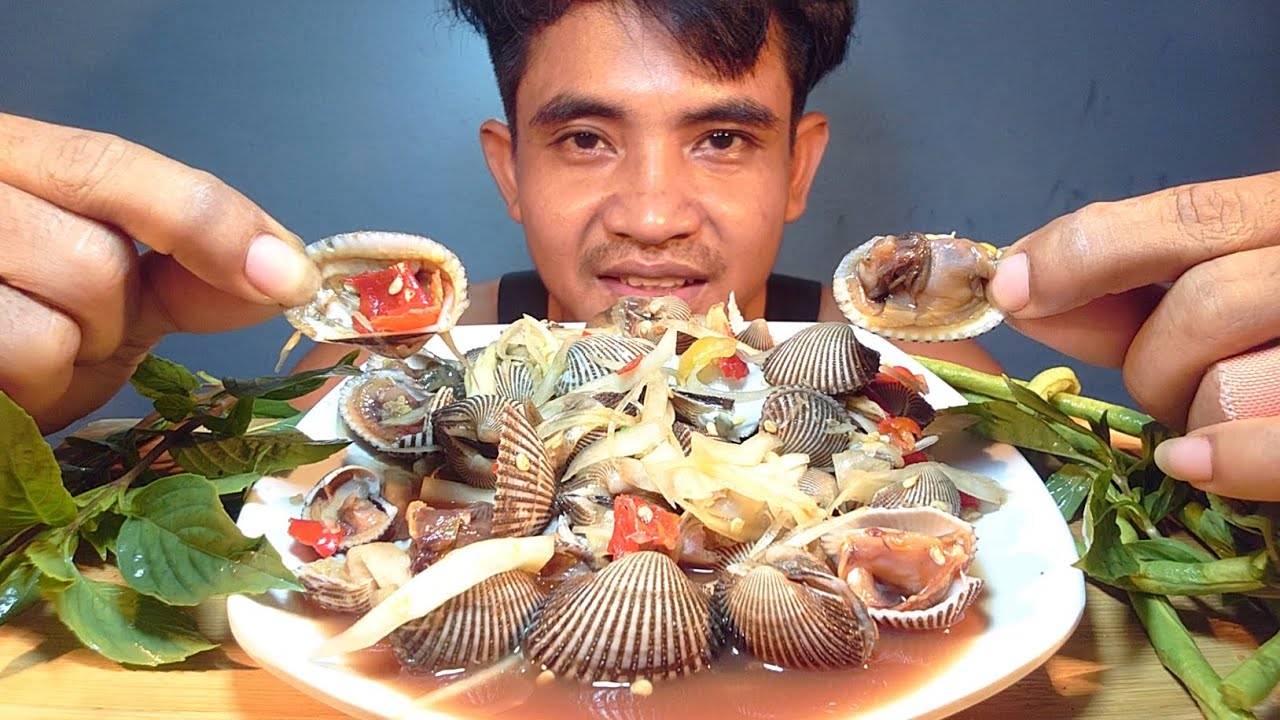 Eating Blood Cockles Mukbang | Cockles Salad Thailand Recipes Eating ...