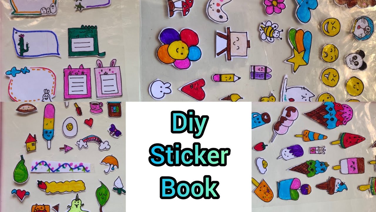 diy stickers book without doube tape how to make stickers book?# ...