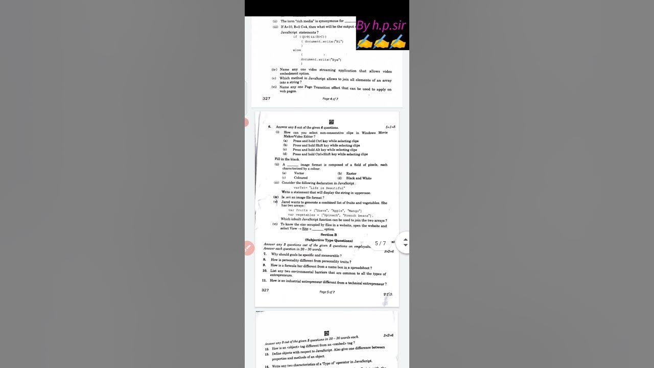 cbse class 12 web application question paper set 4(28/3/23)|class 12 web application answer key ...