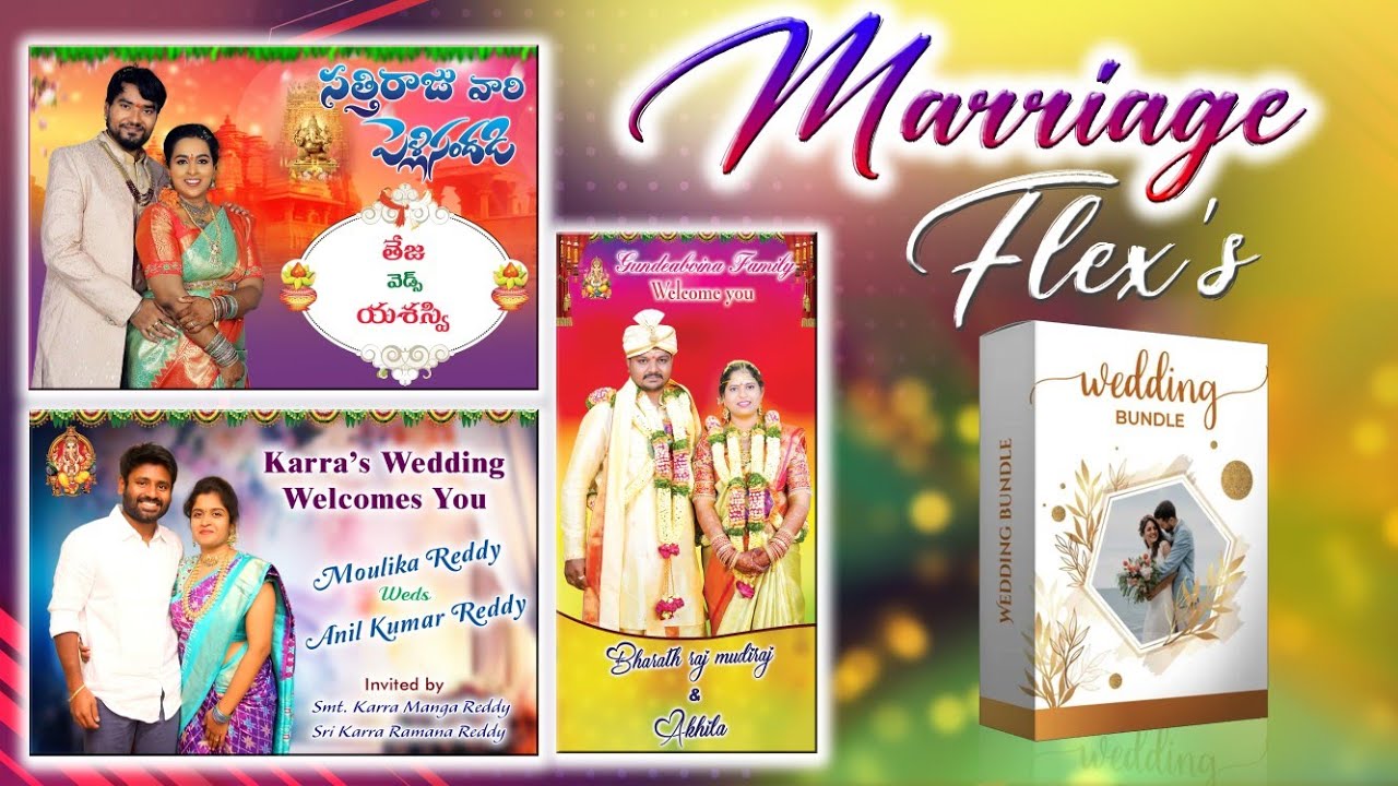 Latest Marriage Flex Designs| wedding Banners #2025 |10x8 Flex Design's ...