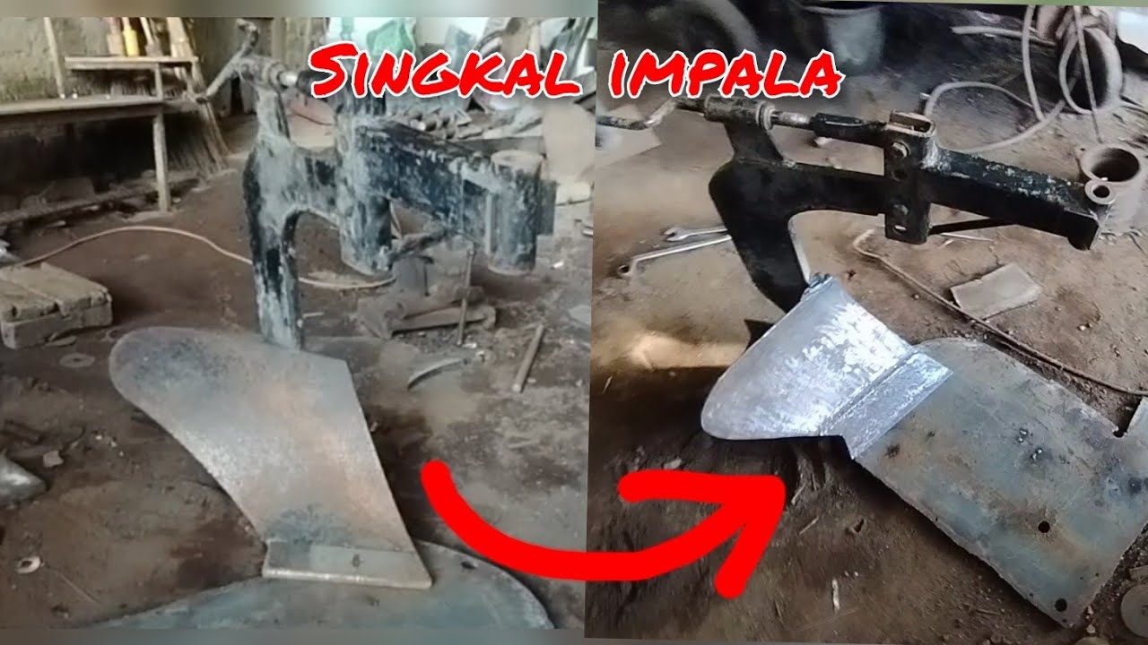 mengganti daun singkal traktor quick impala - YouTube