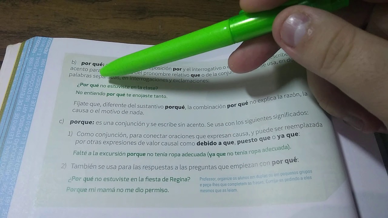 EL USO DE LOS PORQUE - PORQUÉ - POR QUÉ - EM ESPANHOL - YouTube