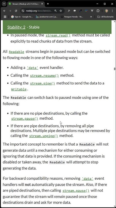 Understanding Pause Flow Mode in Readable Streams in Nodejs - YouTube