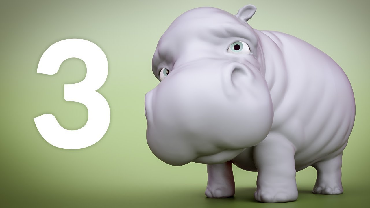 CGC Classic: Modeling a Hippo Pt. 3 - Sculpt More Detail (Blender 2.6 ...